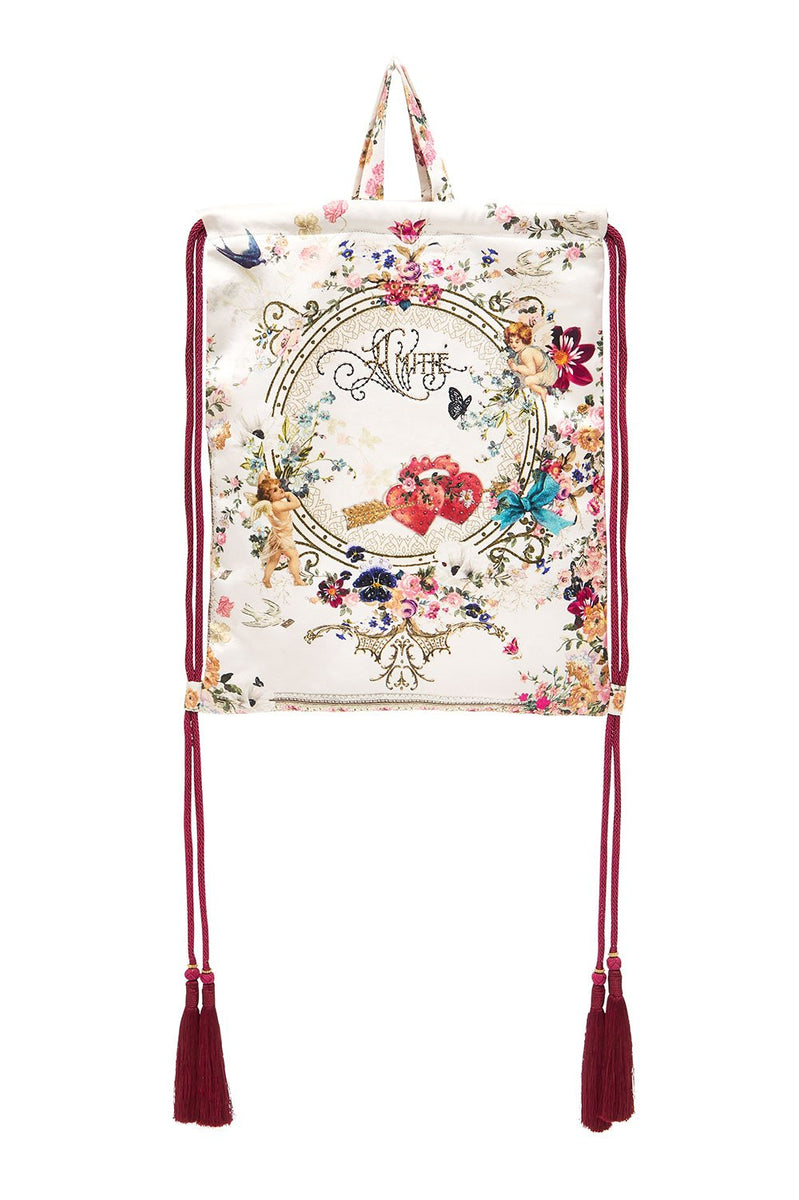 DRAWSTRING BACKPACK JARDIN POSTCARDS – CAMILLA
