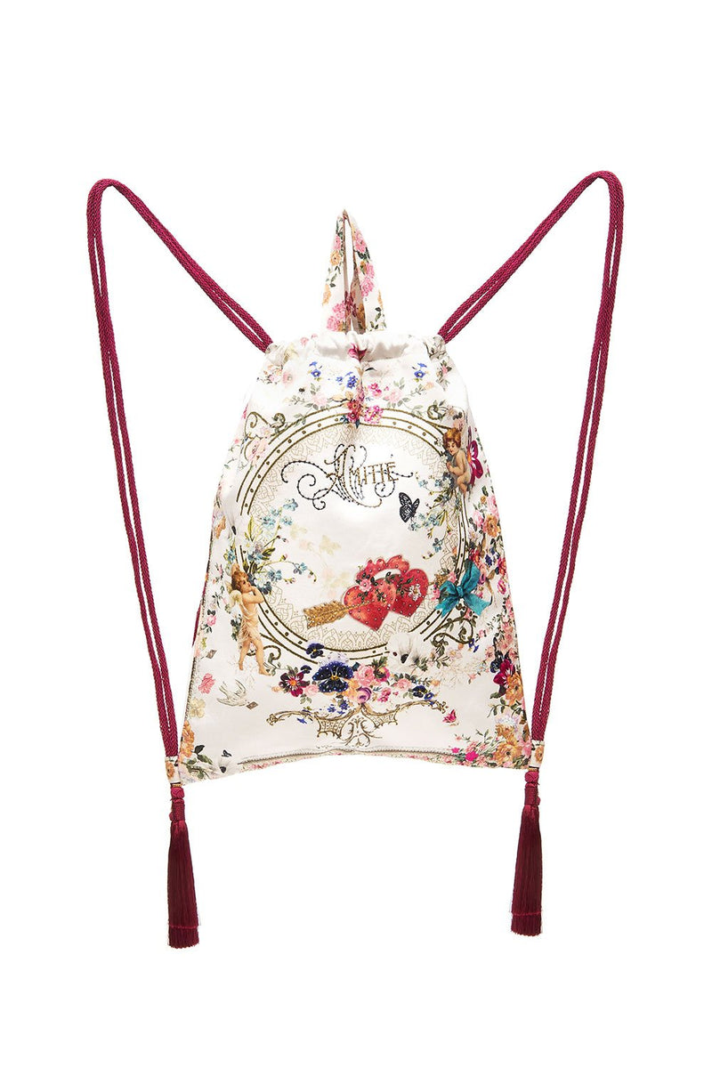 DRAWSTRING BACKPACK JARDIN POSTCARDS – CAMILLA