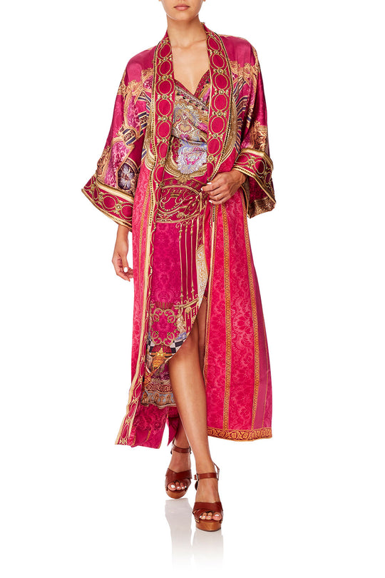 LONG ROBE WITH NARROW COLLAR LOUNGE HOUR – CAMILLA