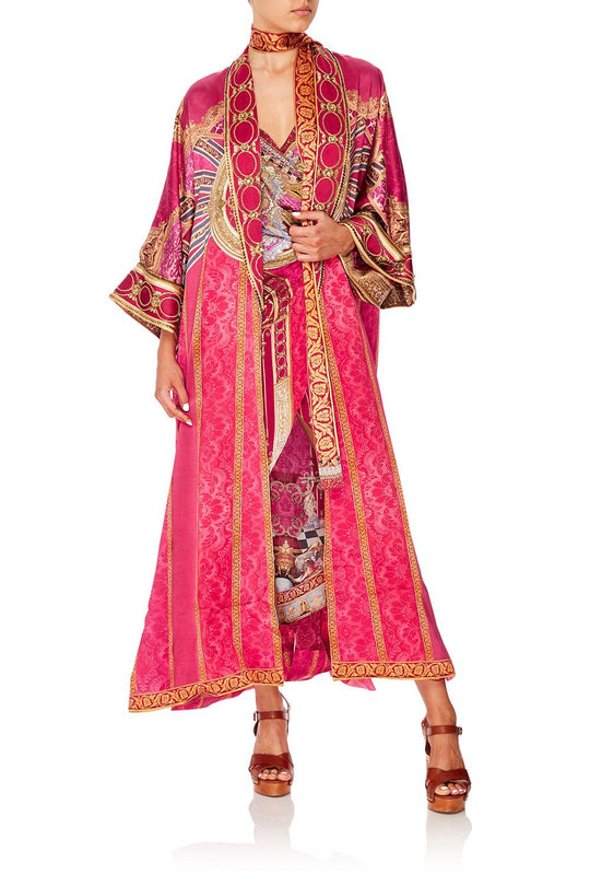 LONG ROBE WITH NARROW COLLAR LOUNGE HOUR – CAMILLA