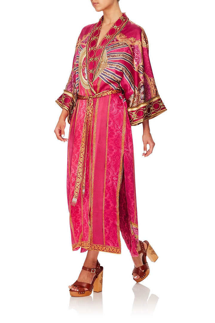 LONG ROBE WITH NARROW COLLAR LOUNGE HOUR – CAMILLA