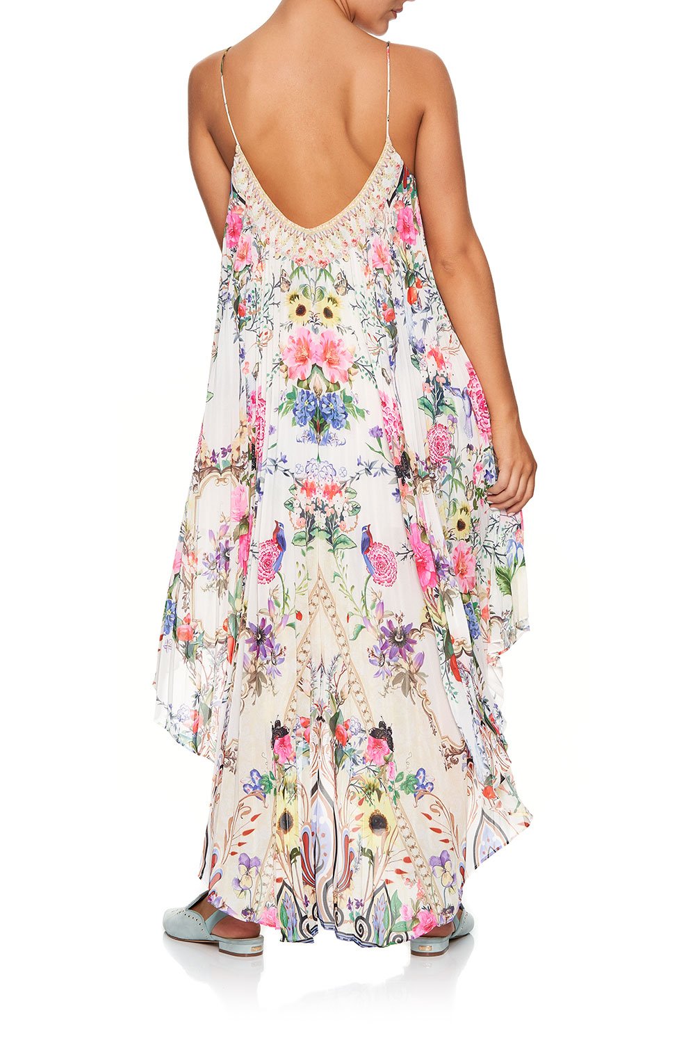 PLEATED BUTTON FRONT SLIP DRESS BOHEME – CAMILLA