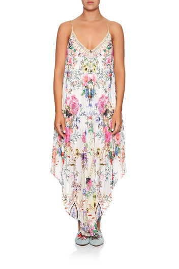 PLEATED BUTTON FRONT SLIP DRESS BOHEME – CAMILLA