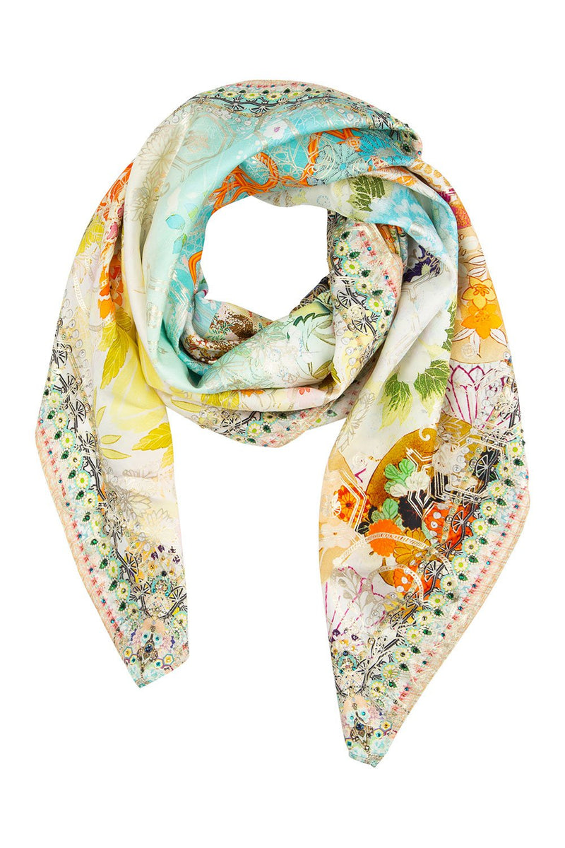 LARGE SQUARE SCARF RETRO'S RAINBOW – CAMILLA