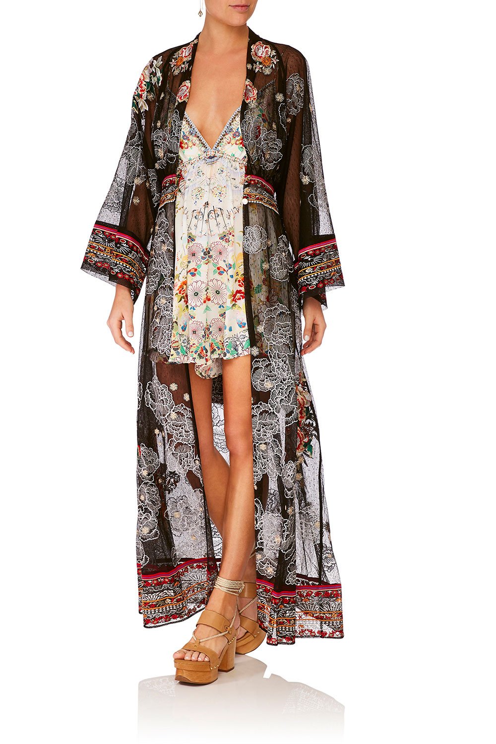 ROBE WITH ELASTIC BACK WAIST TIME AFTER TIME – CAMILLA