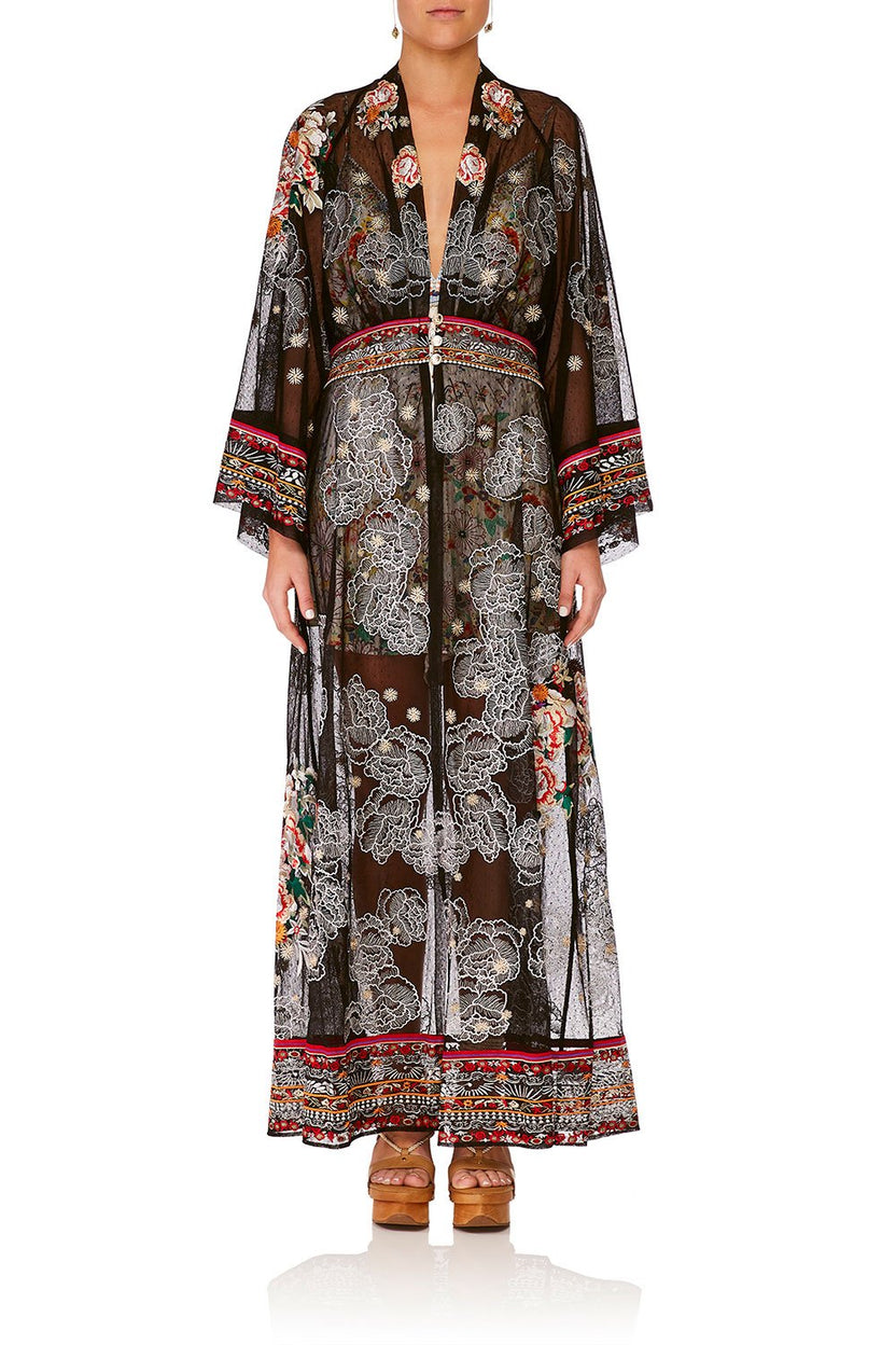 ROBE WITH ELASTIC BACK WAIST TIME AFTER TIME – CAMILLA