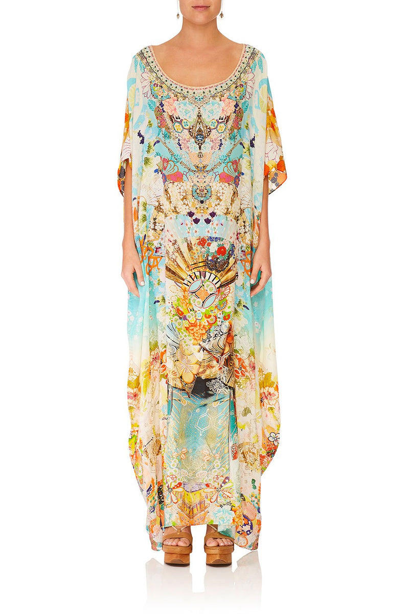 ROUND NECK KAFTAN RETRO'S RAINBOW – CAMILLA