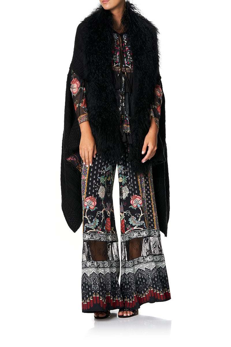 SHEARLING CAPE WITH LINING HAUTE PROVINCIAL – CAMILLA