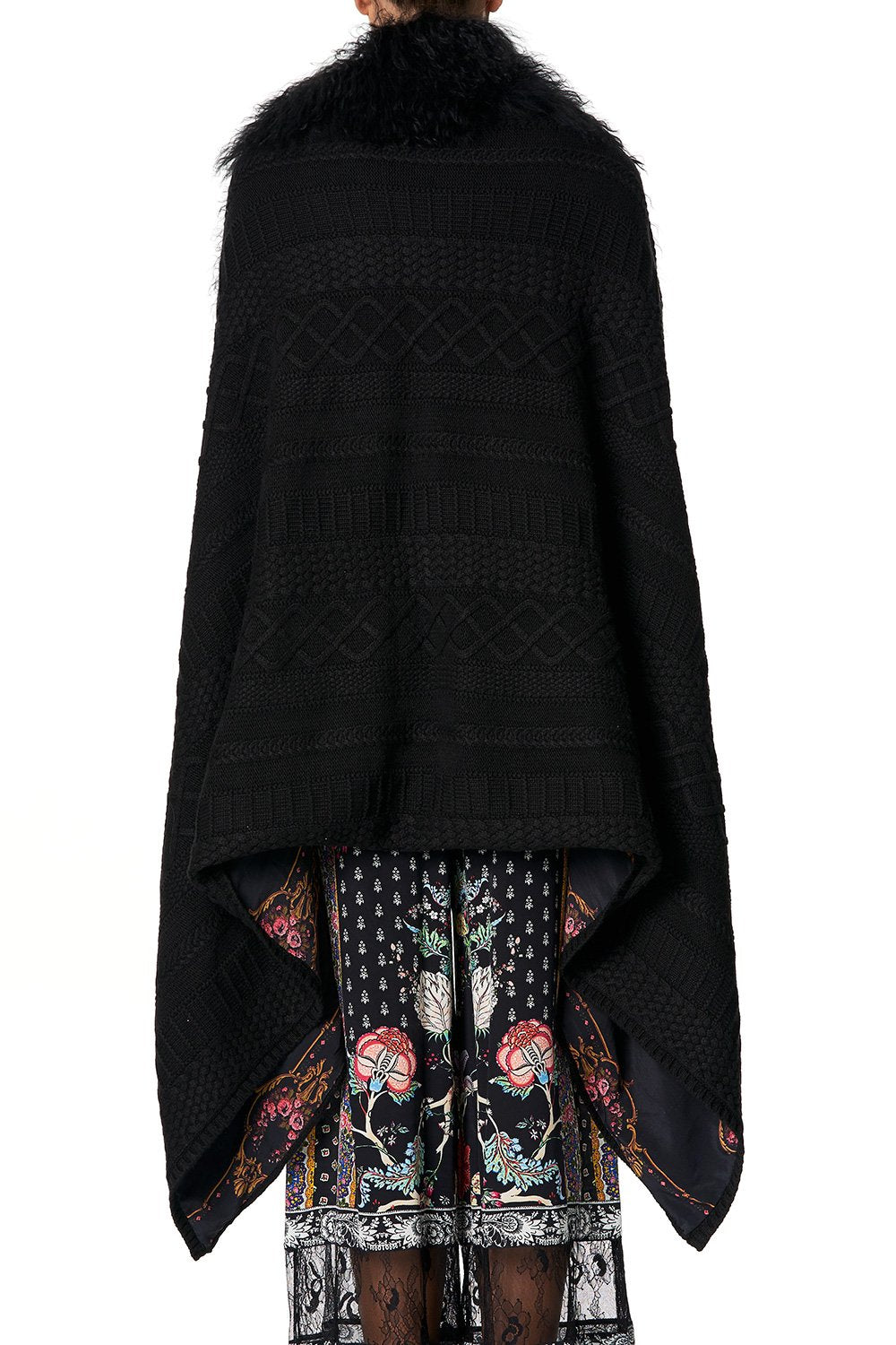 SHEARLING CAPE WITH LINING HAUTE PROVINCIAL – CAMILLA