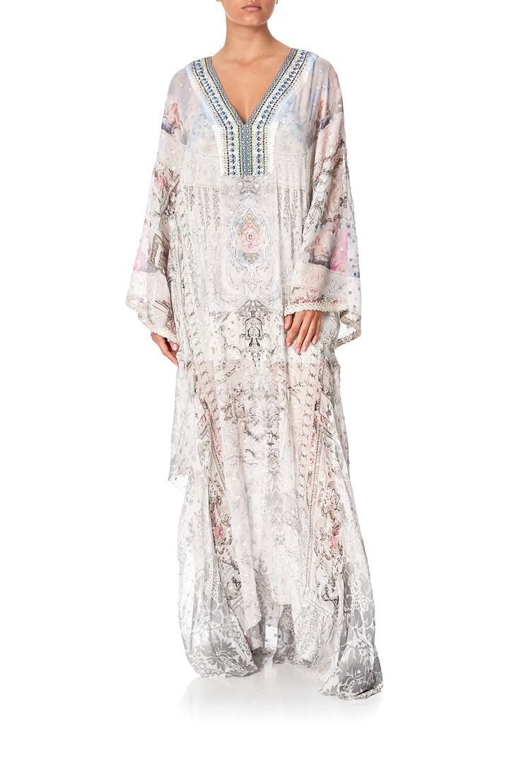 SHEER KAFTAN WITH SLIP CRYSTAL CASTLE – CAMILLA