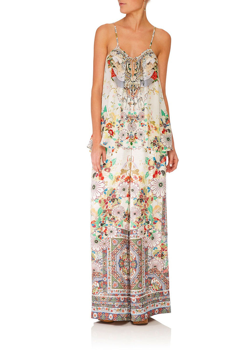 STRAP TOP WITH TIE FRONT DETAIL TIME AFTER TIME – CAMILLA