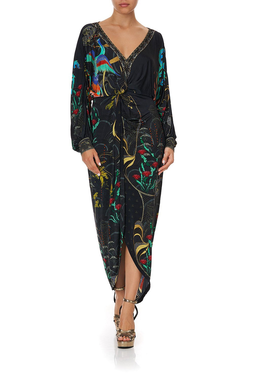 TWIST FRONT DRESS WISE WINGS – CAMILLA