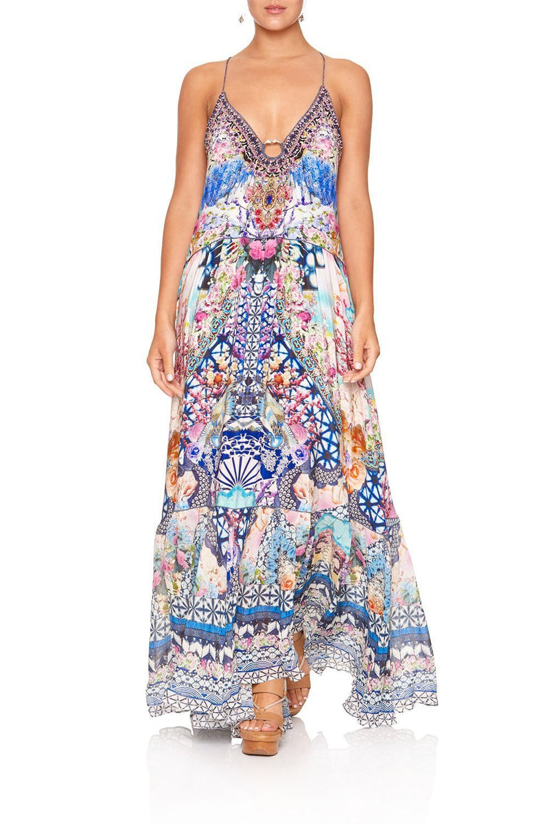 U-RING MAXI DRESS SHIBORI SHORES – CAMILLA