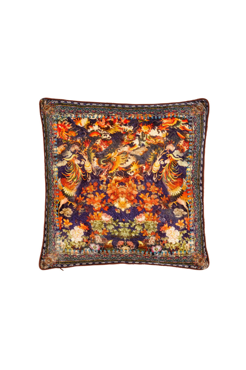 SMALL SQUARE CUSHION GATHERING DUSK – CAMILLA