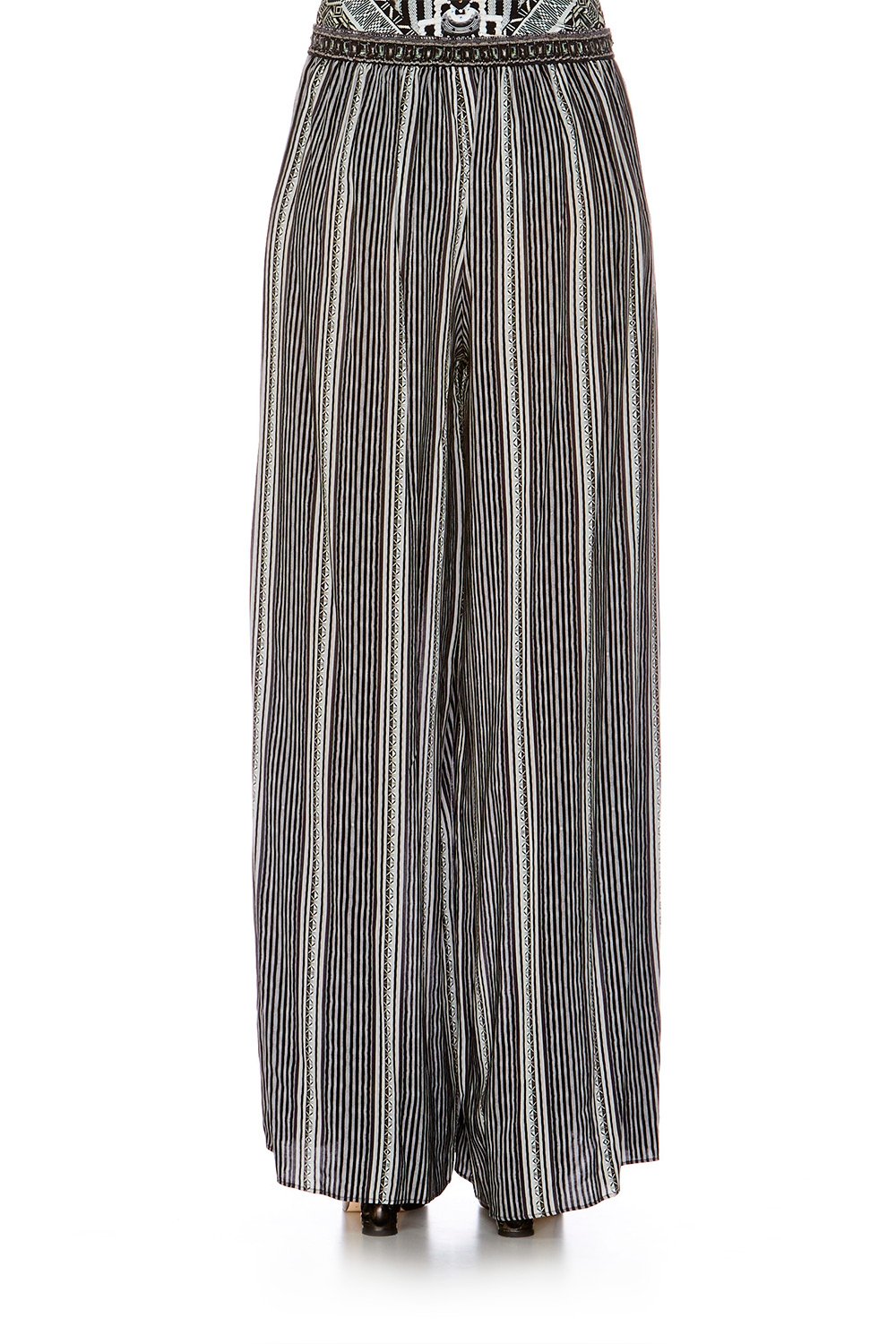 SPLIT PANT WITH DRAWSTRING WAIST TRIBAL THEORY – CAMILLA