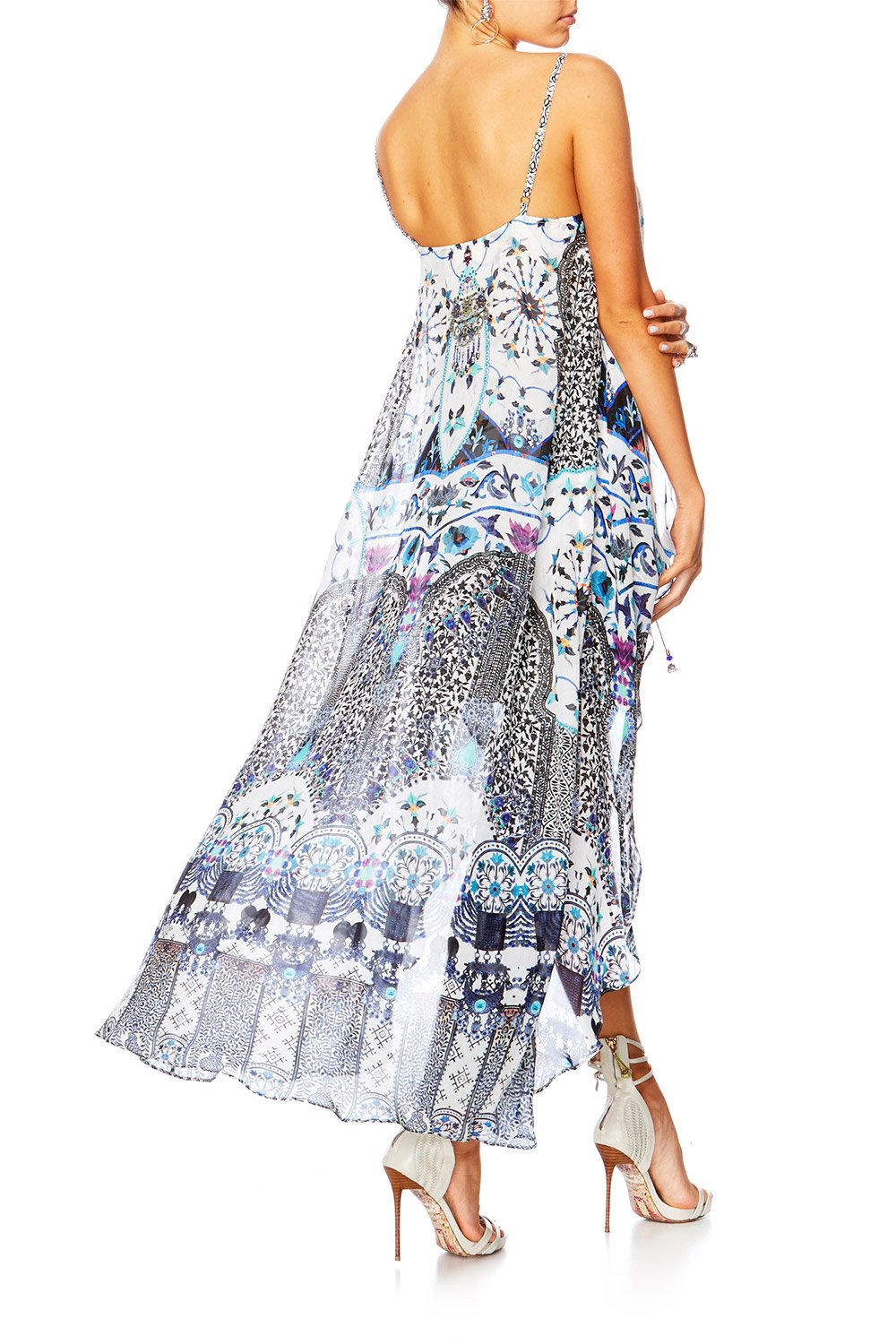 MINI DRESS WITH LONG OVERLAY IN THE CONSTELLATIONS – CAMILLA