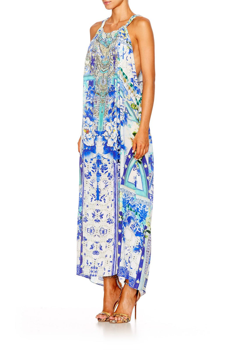 DRAWSTRING DRESS PORCELAIN PARADISE – CAMILLA