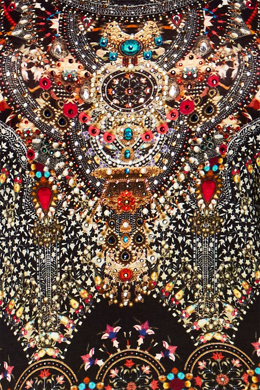 LONG SLEEVE FITTED TOP CHAMBER OF REFLECTIONS – CAMILLA