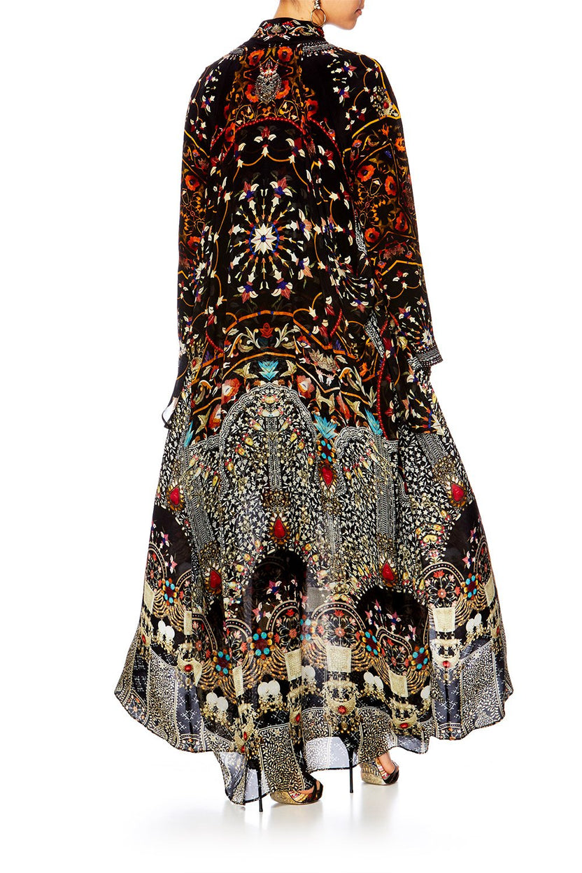 V-NECK OVERLAY WITH TIE WAIST CHAMBER OF REFLECTIONS – CAMILLA