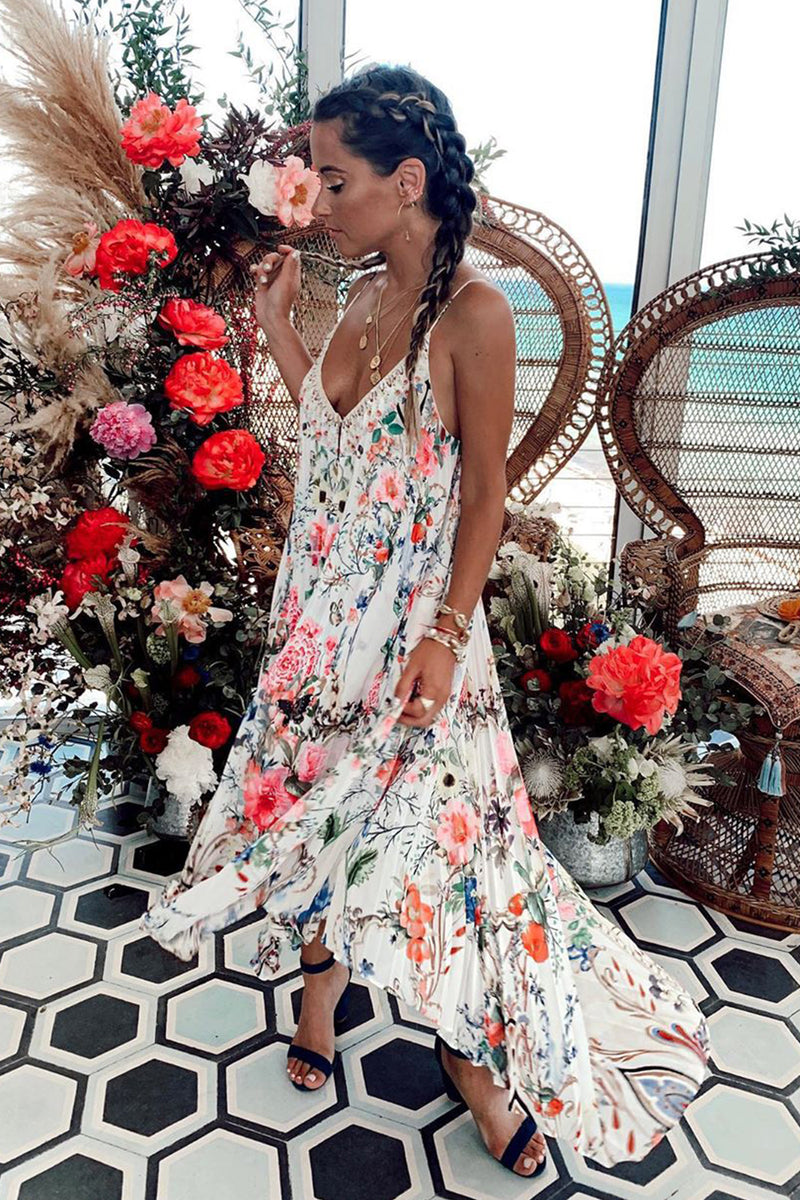 PLEATED BUTTON FRONT SLIP DRESS BOHEME – CAMILLA